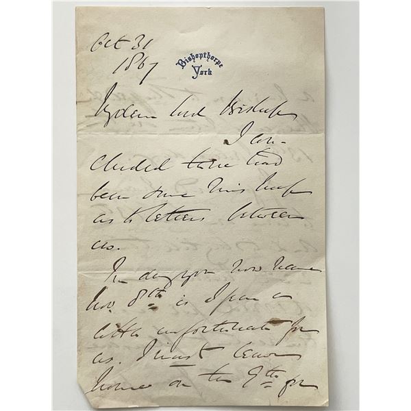 1867 signed letter
