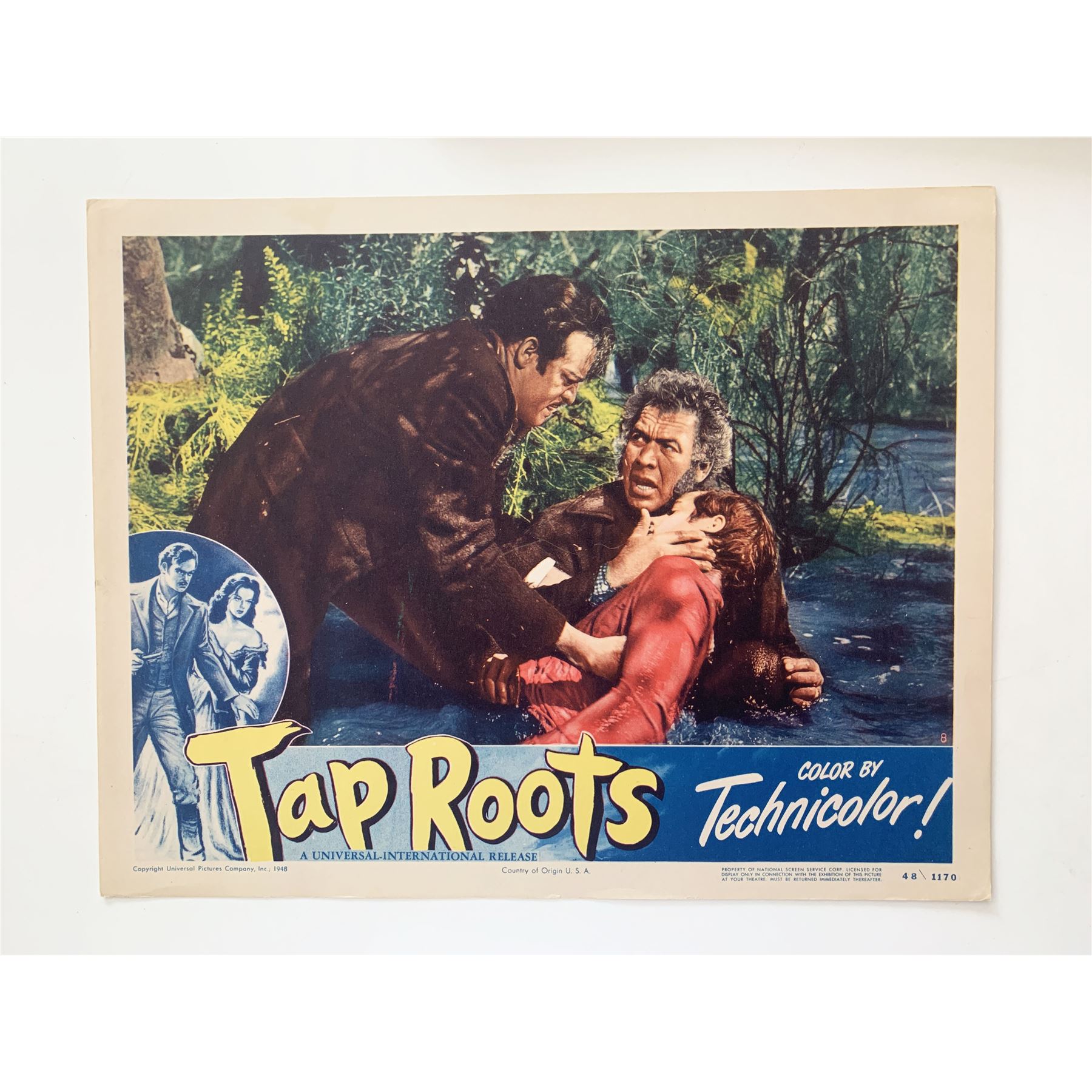 Tap Roots original 1948 vintage lobby card
