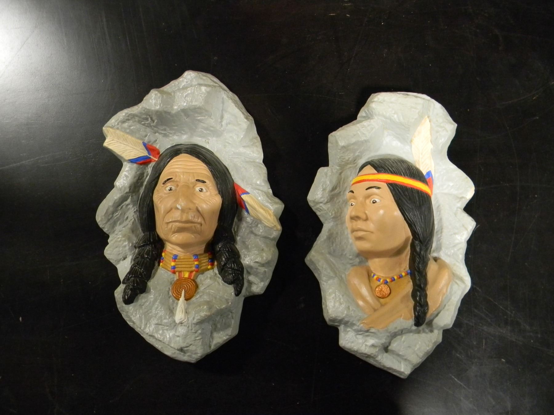 Ceramic FMNI Rock Faces Wall Art