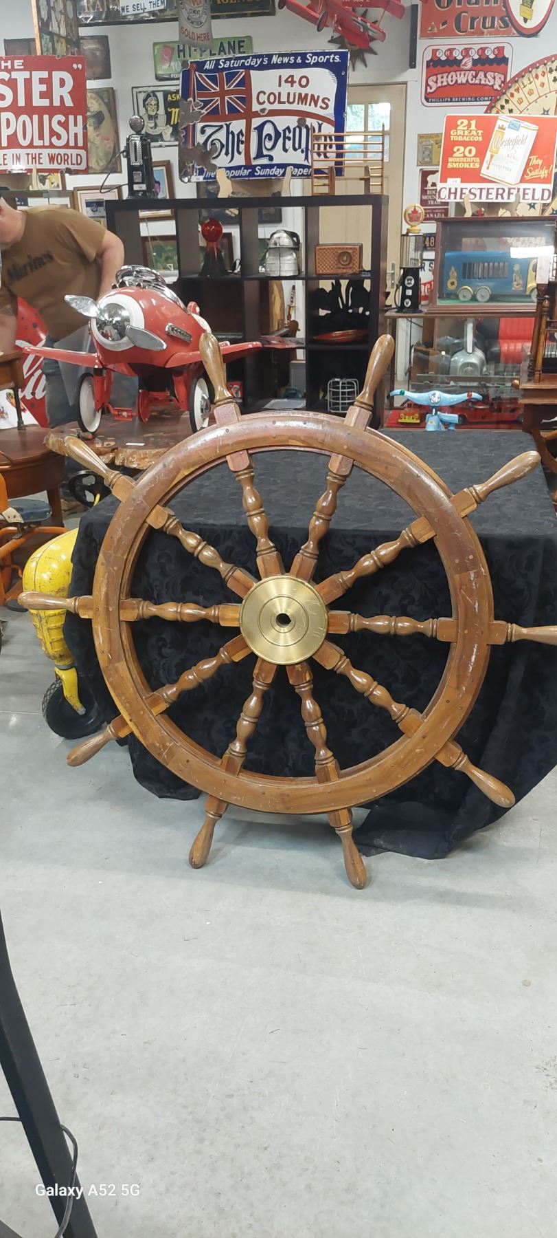 8 spoke ships wheel 4 feet diameter