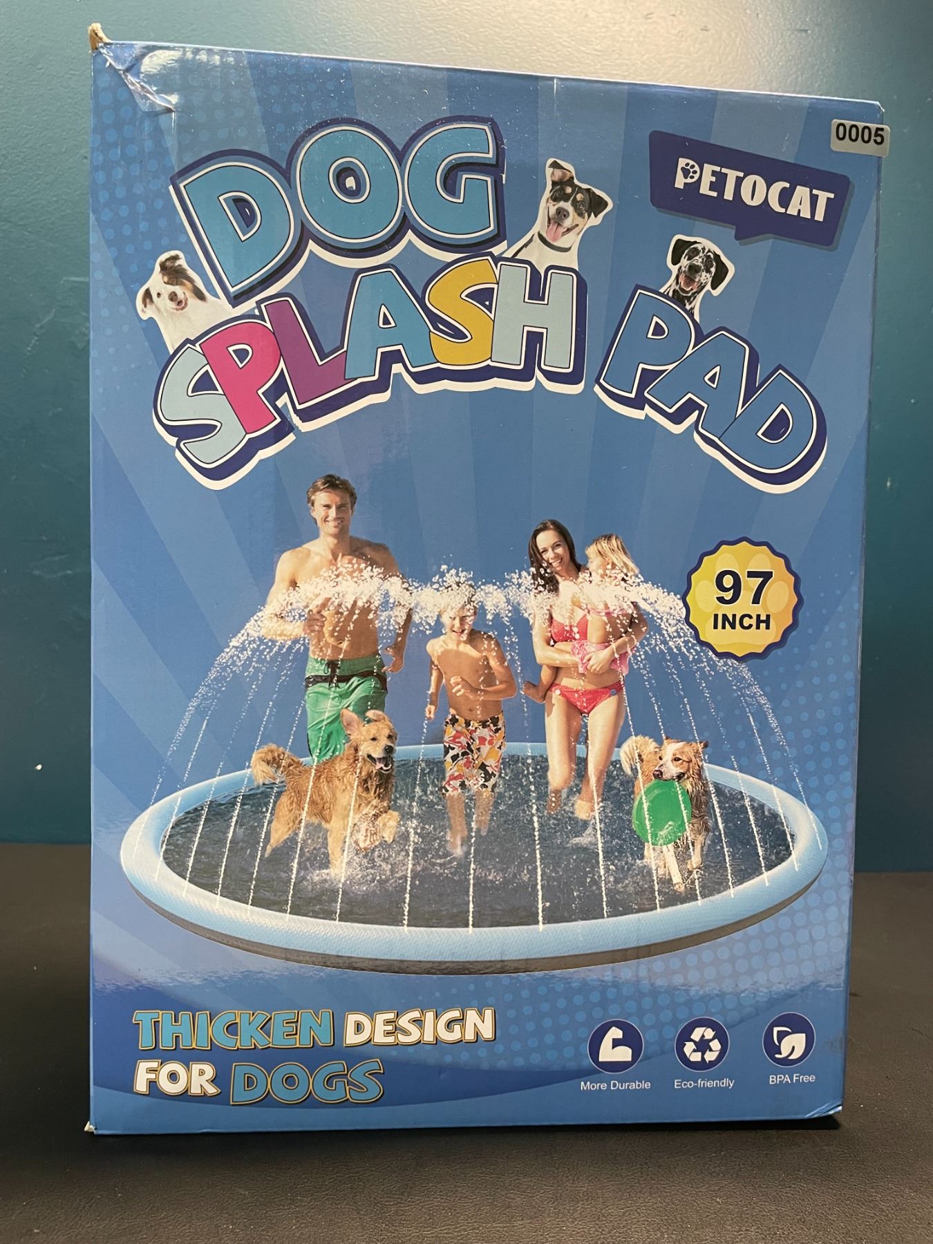 Lot of 1 Dog Splash Pad - 97 inch Large Size!