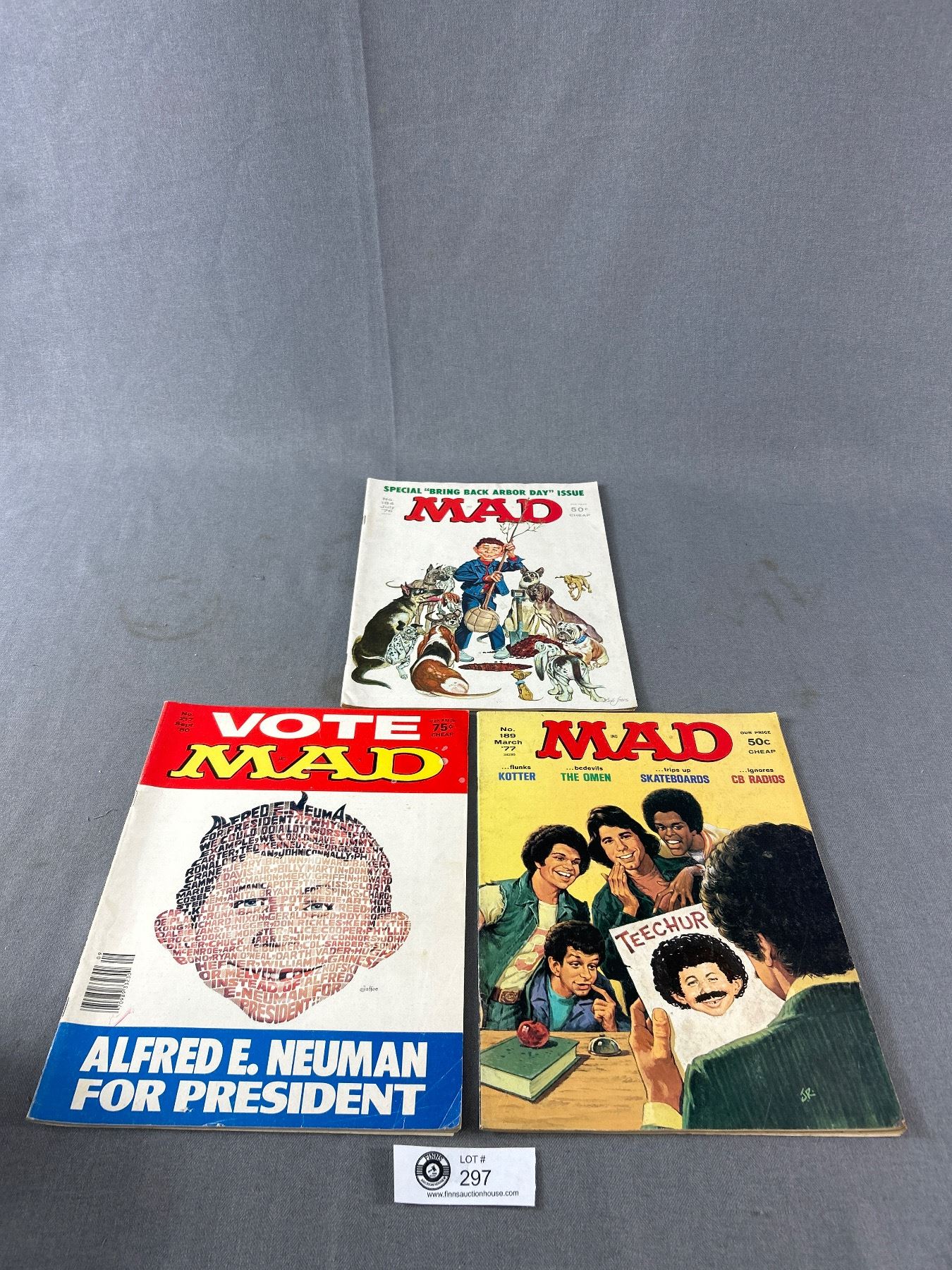 3 Vintage 50 Cent and 75 Cent Mad Magazines