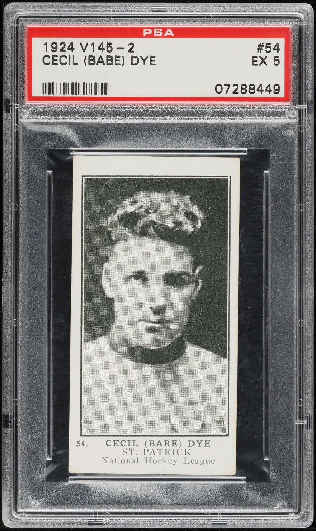 1924-25 V-145-2 Paterson's #54 Babe Dye (PSA 5)
