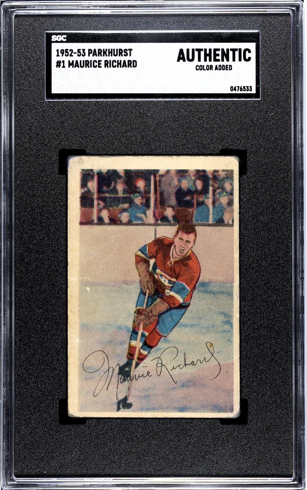 1952-53 Parkhurst #1 Maurice Richard (SGC AUTH)