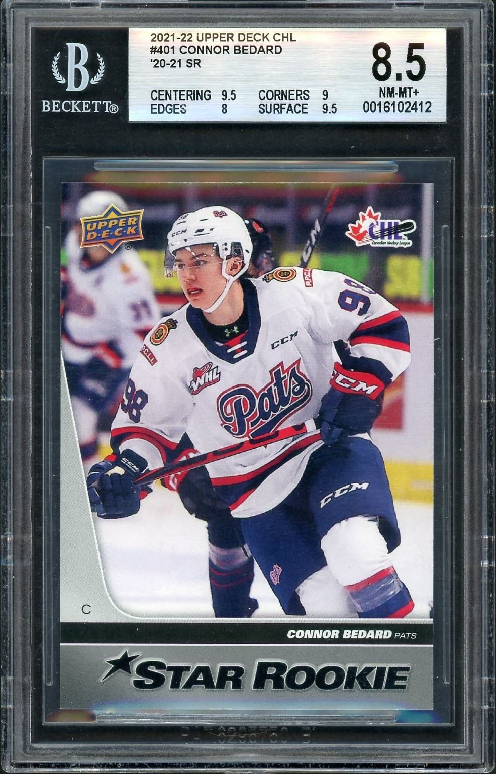 2021 Upper Deck CHL Connor Bedard Star Rookie - BGS 8.5