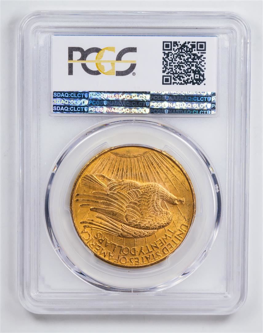 1908 $20 No Motto Double Eagle Gold Coin PCGS MS63