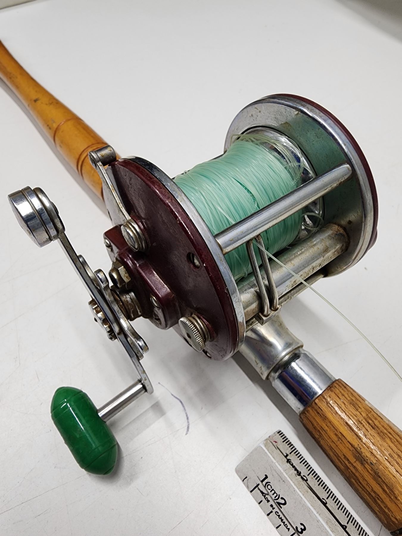 Vintage rod and reel - 67" long - Schmalz Auctions