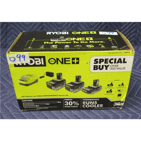 Ryobi One Psk007 Lithium Ion High Performance Starter Kit