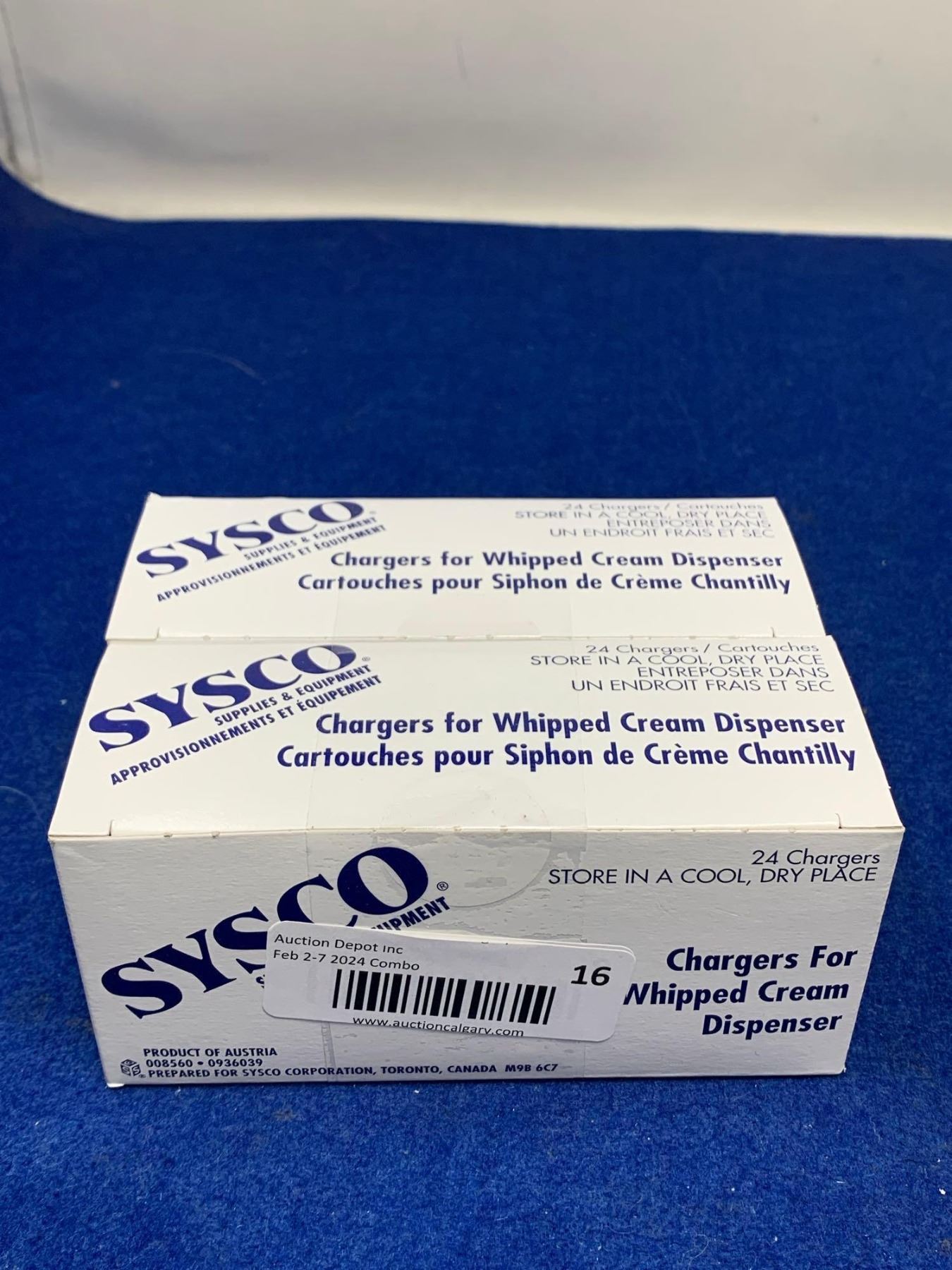 Sysco Chargers for Whipped Cream Dispenser (2 x 24)