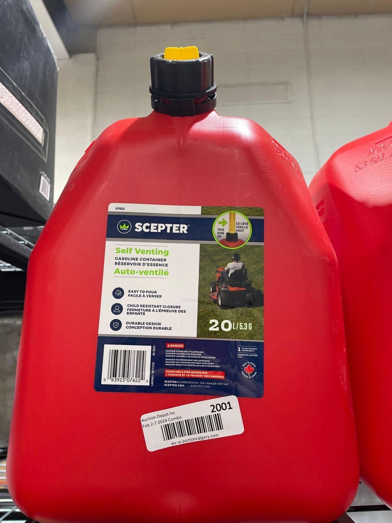 Scepter 20 L Self Venting Gasoline Container
