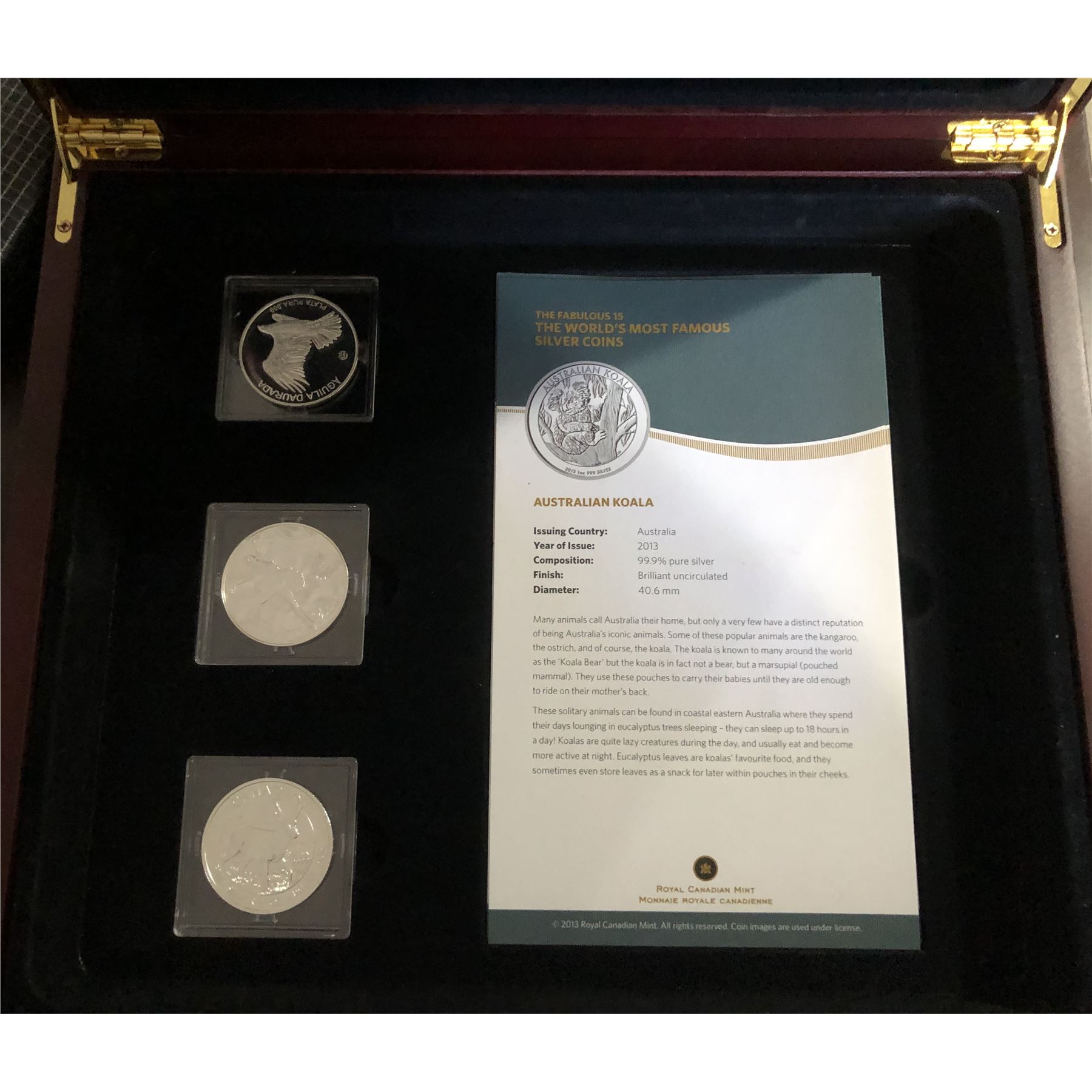 15 Limited Edition 1oz Pure Silver Coins of the World in Beautiful ...