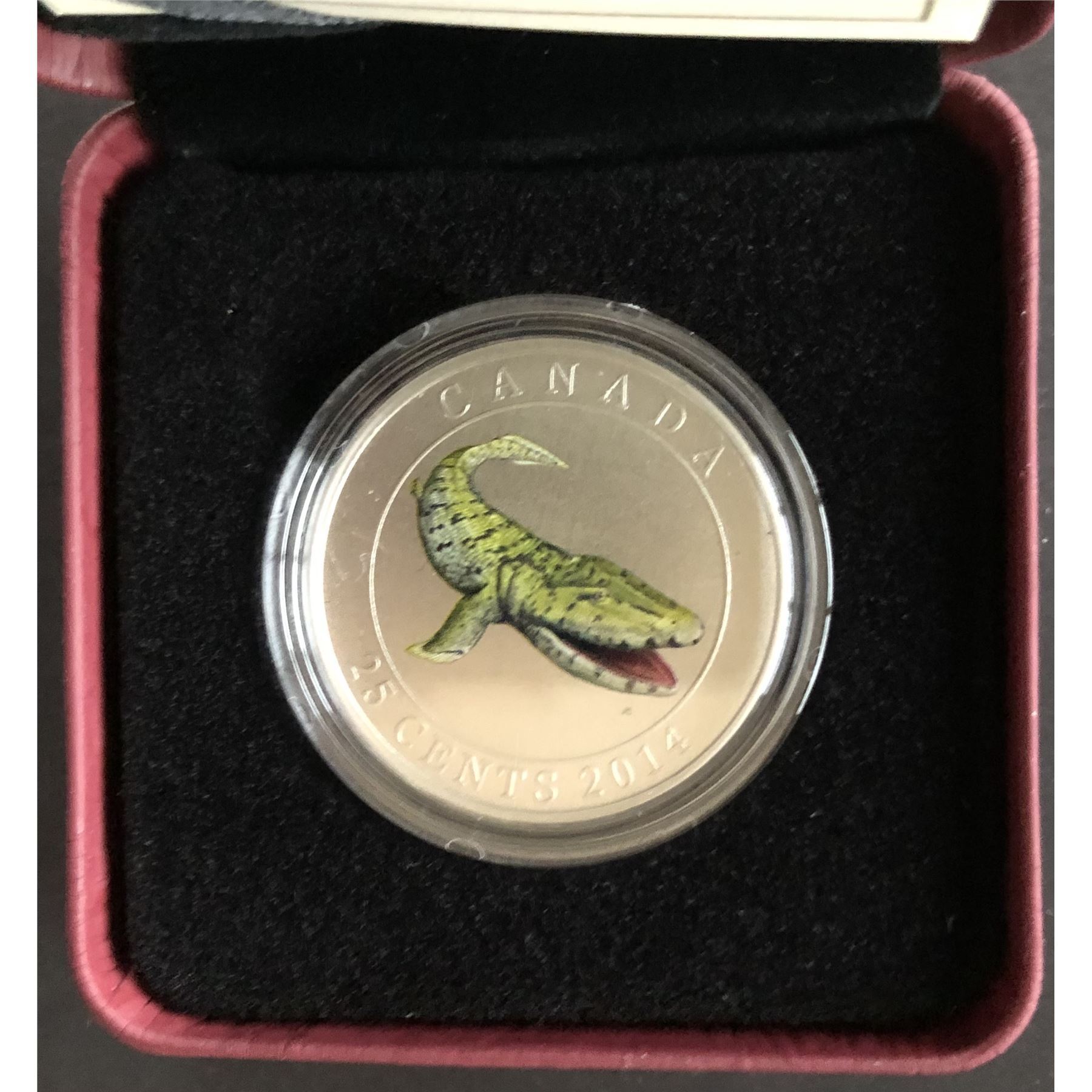 2014 25 cent Colored Coin Prehistoric Creatures