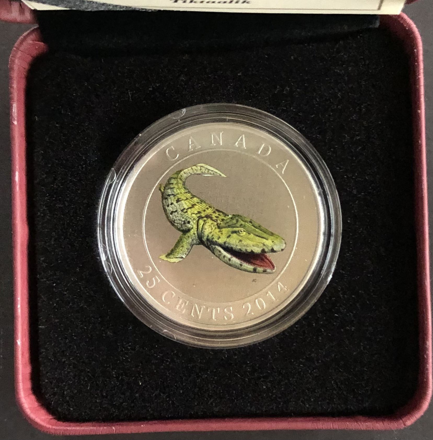 2014 25 cent Colored Coin Prehistoric Creatures