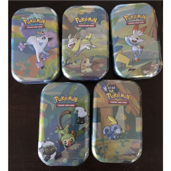 5 Pokemon Collector Tin 2 card pack, Collector Coin & 1 art card