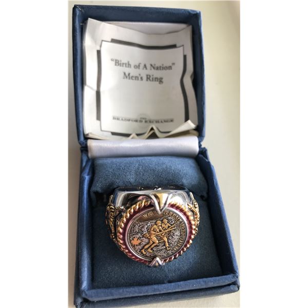 Bradford Exchange WWI Gold Plated "Birth of a Nation Ring"