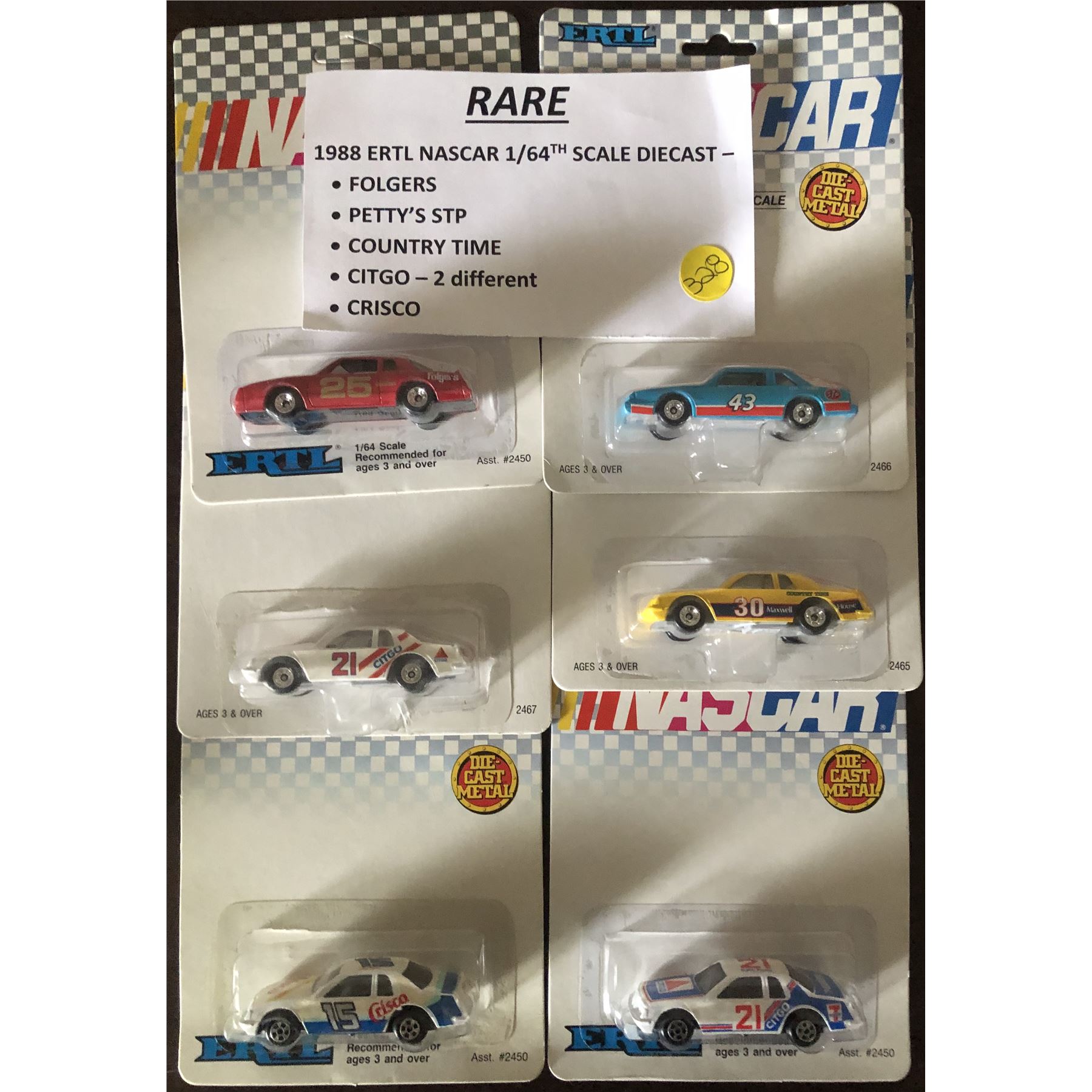 5 Rare Ertl 1988 NASCAR Models