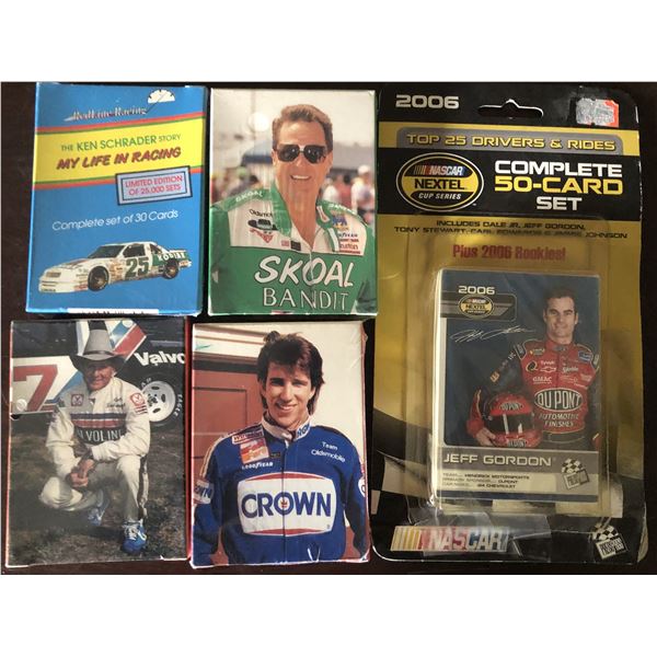 5 Sealed Sets of NASCAR Cards Vintage