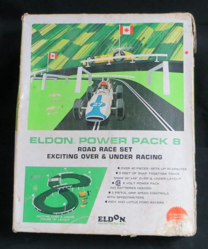 Vintage Eldon Power Pack 8 Road Race Set