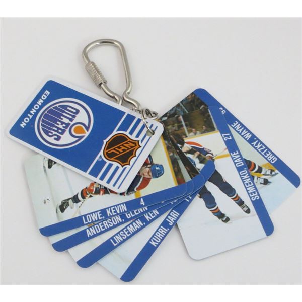 Vintage 1983 Edmonton Oilers Keychain Gretzky, Messier, Moog, Lowe