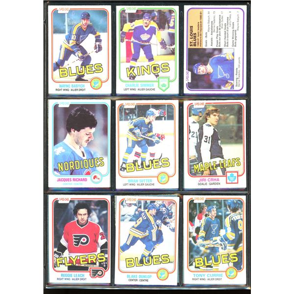 1981-82 OPC O-Pee-Chee Lot Of 18 Vintage Cards Charlie Simmer, Wayne Babych & More