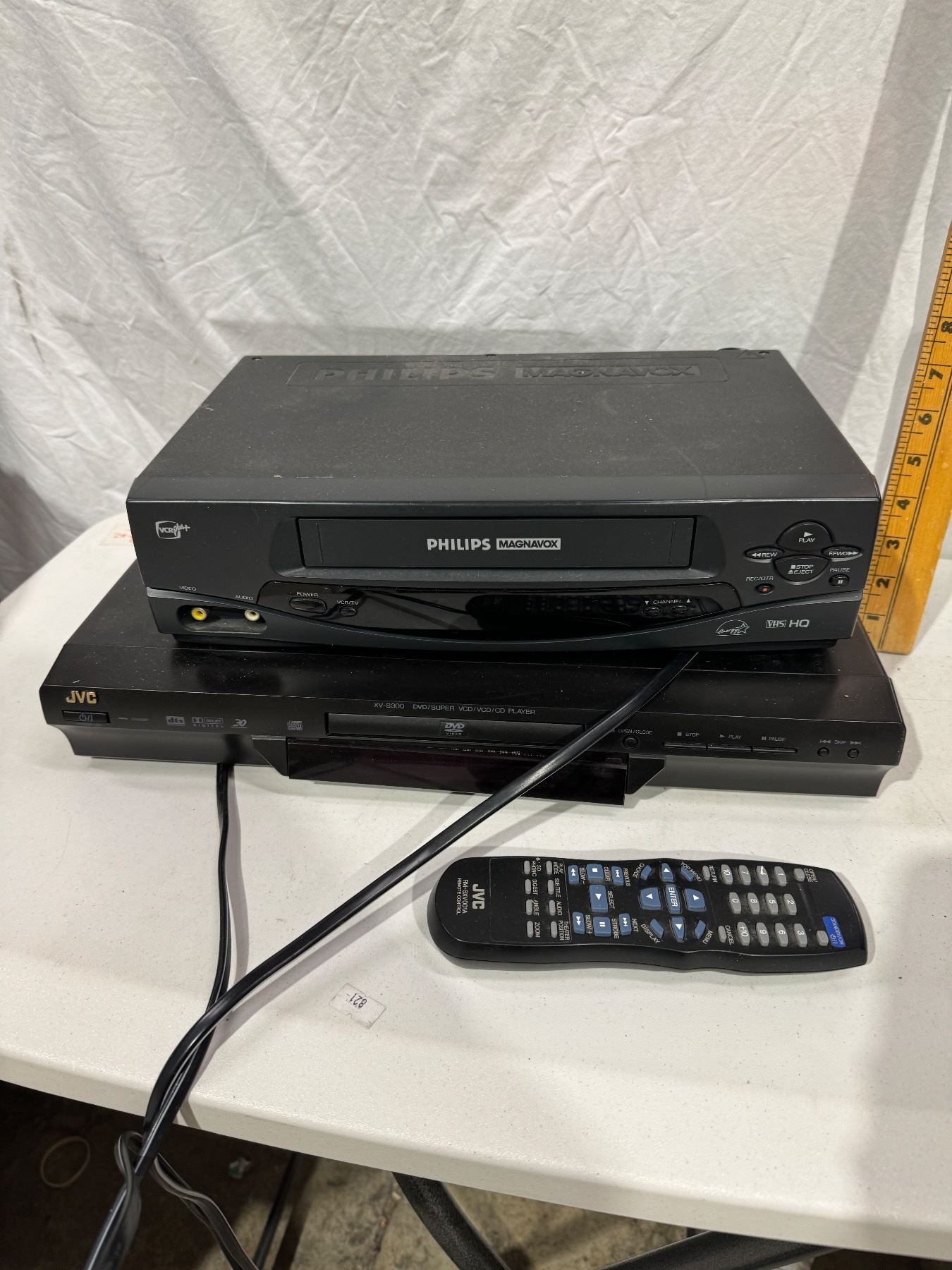 VHS and DVD player