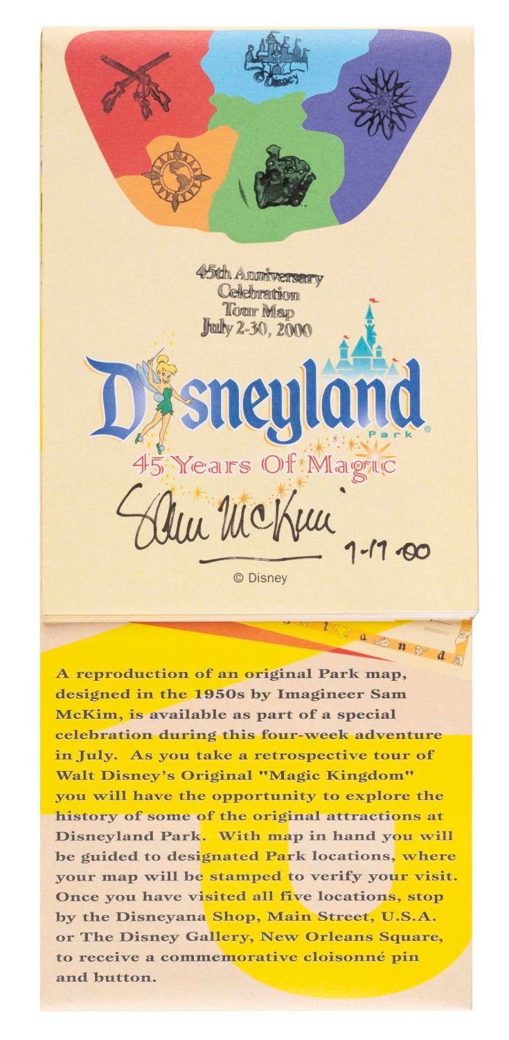 A Sam McKim Signed 45th Anniversary Souvenir Map. - Van Eaton Galleries