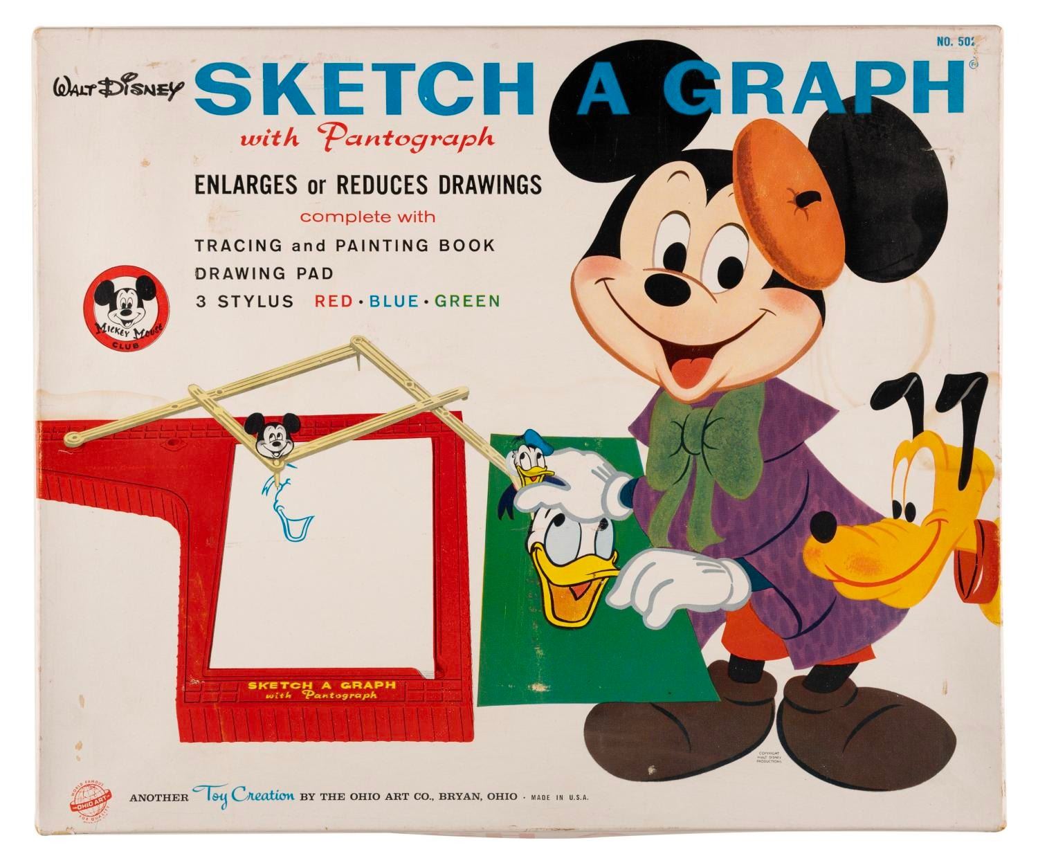 A Rare Mickey Mouse Club Sketch-A-Graph. - Van Eaton Galleries