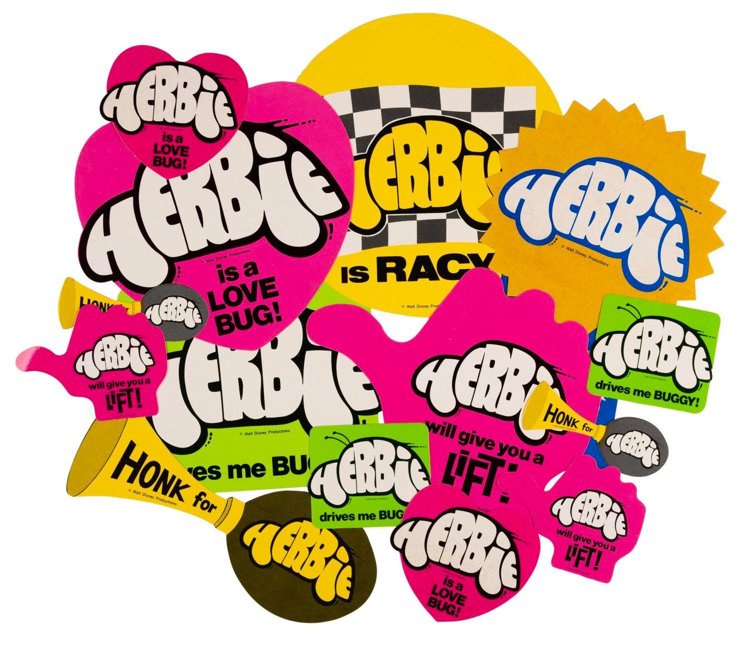 "Herbie the Love Bug" Promotional Stickers.
