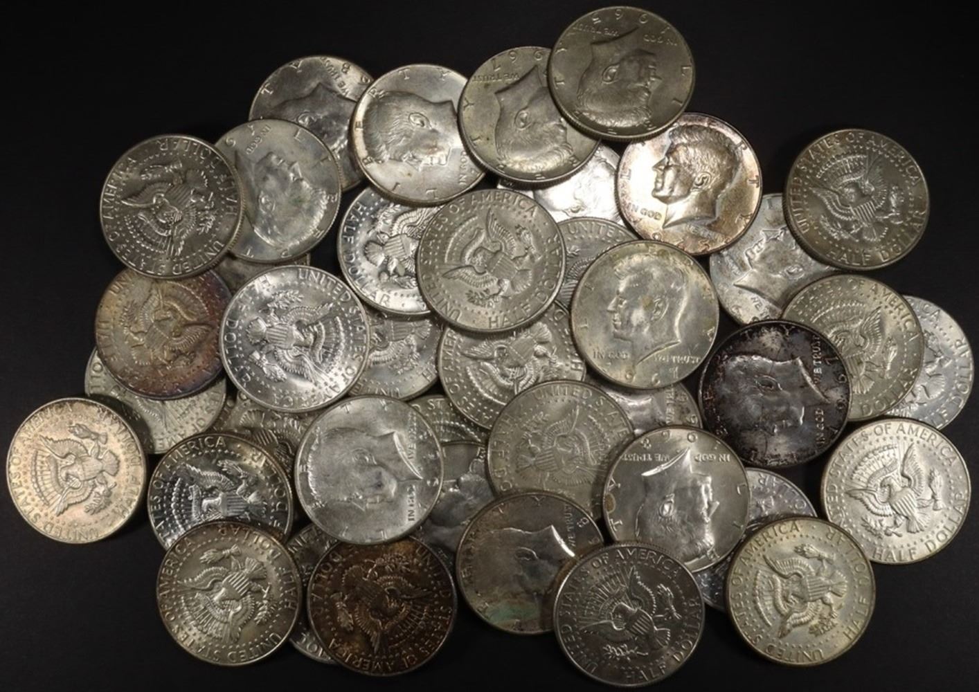 (40) 40% SILVER KENNEDY HALF DOLLARS