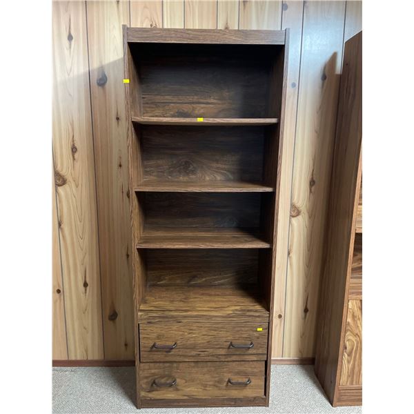 Beautiful Brown Solid Wood Book Shelf 25lx12dx66h Beck Auctions Inc
