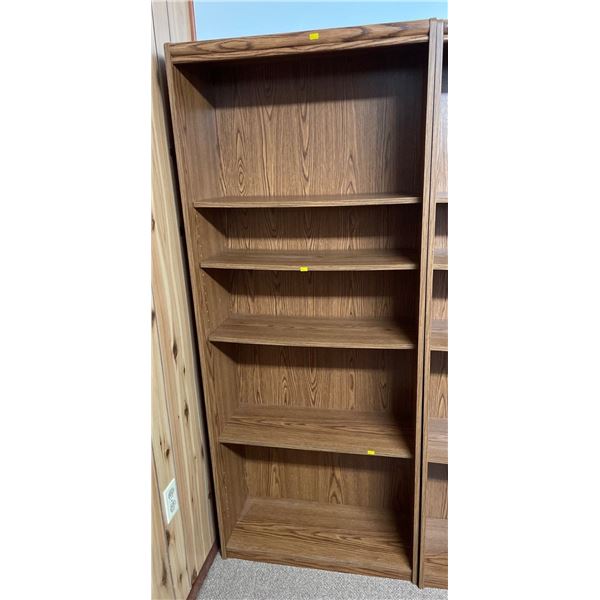 Beautiful Brown Solid Wood Book Shelf 25lx12dx68h Beck Auctions Inc