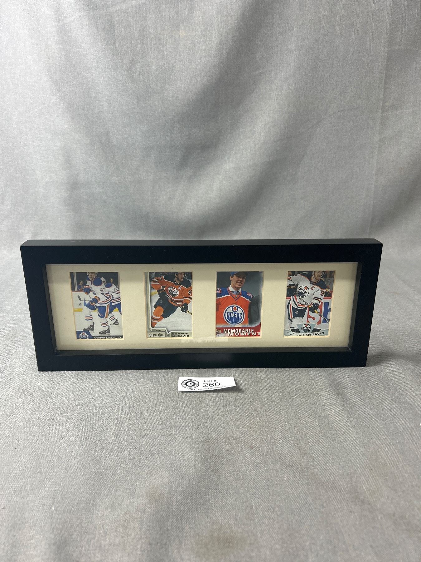 4 Various Conner McDavid Edmonton Oilers #97 Framed Hockey Cards