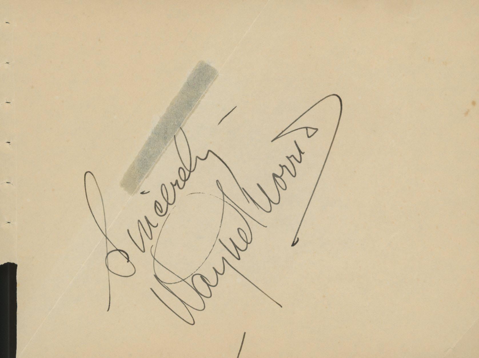 Wayne Morris signature cut