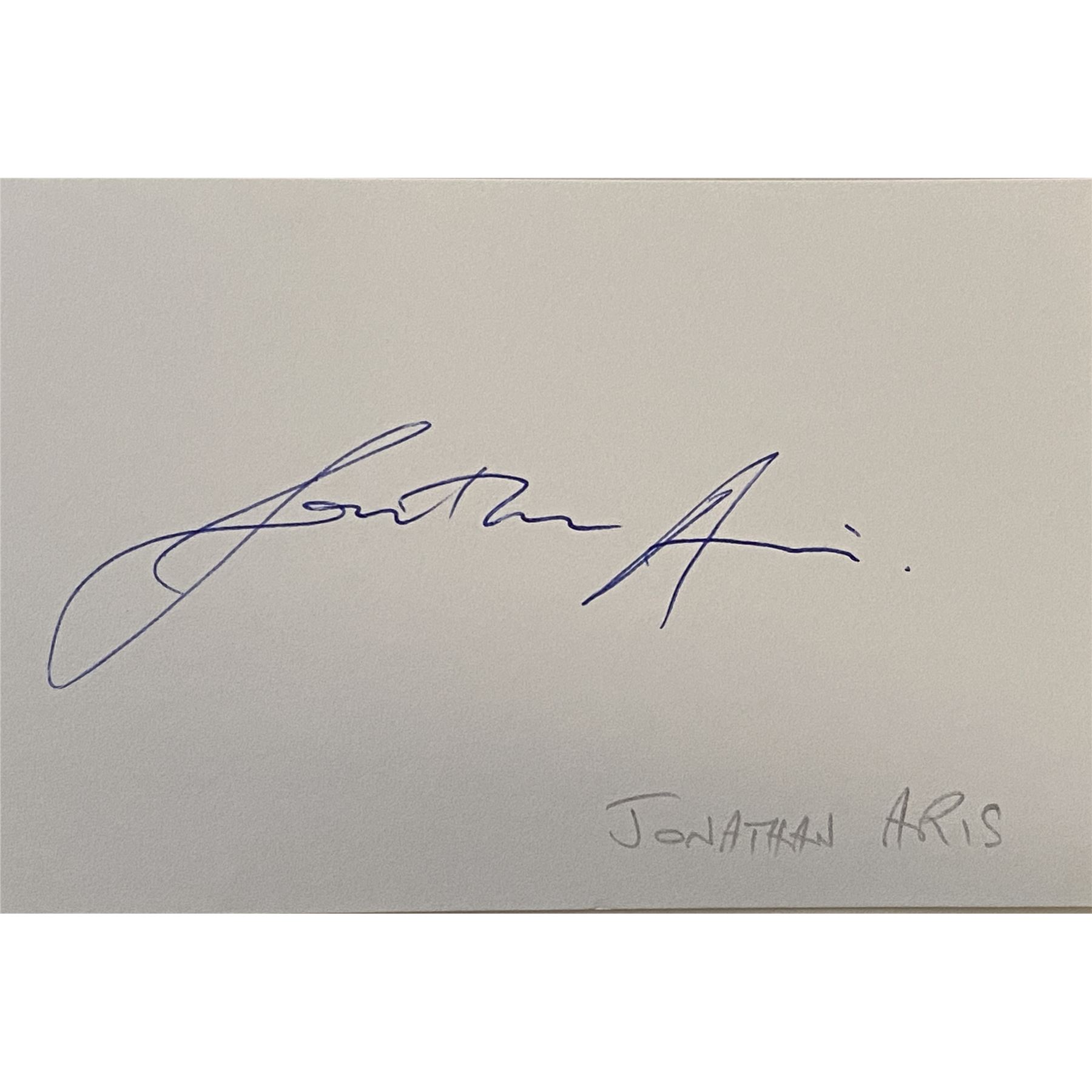 Jonathan Aris original signature