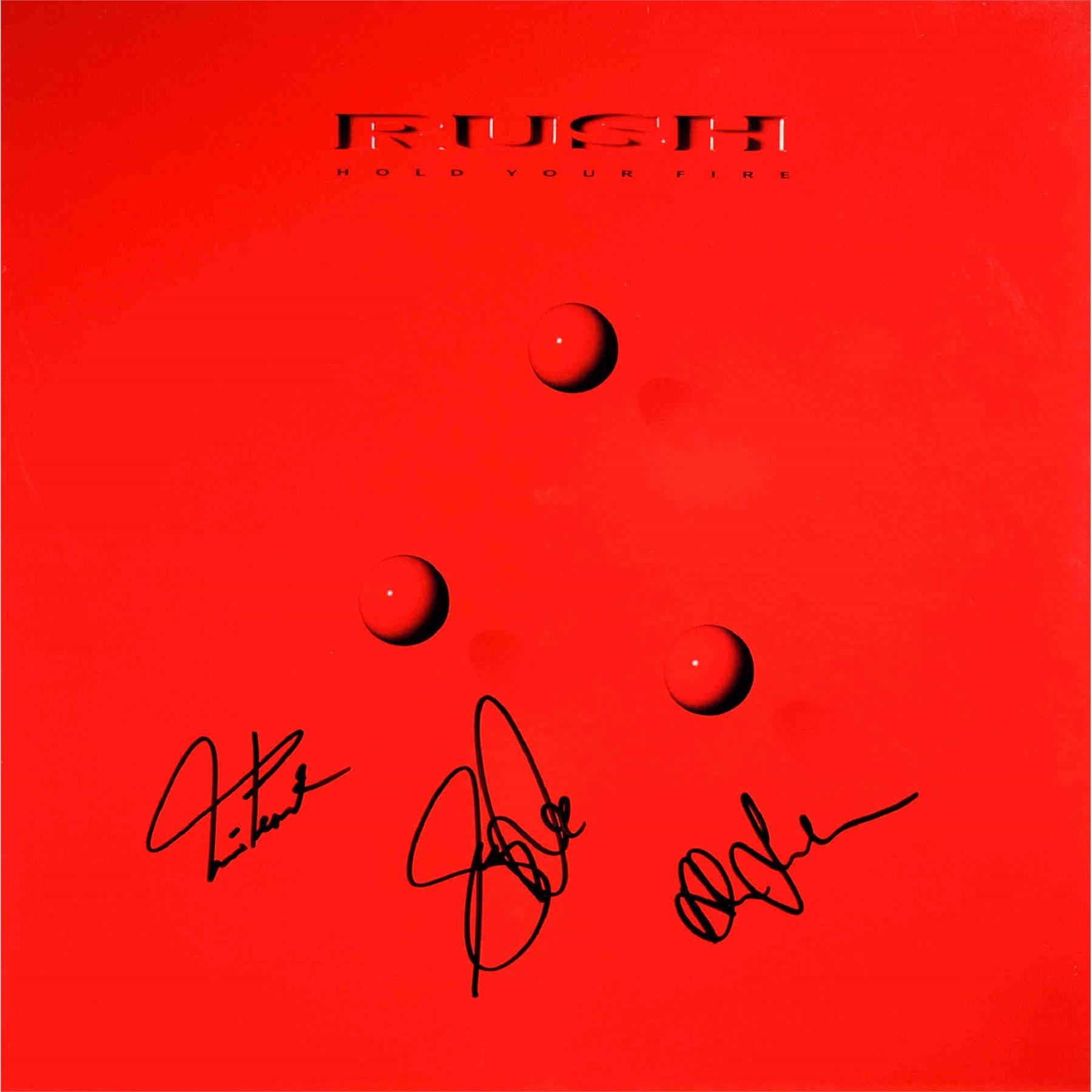 Rush signed Hold Your Fire album