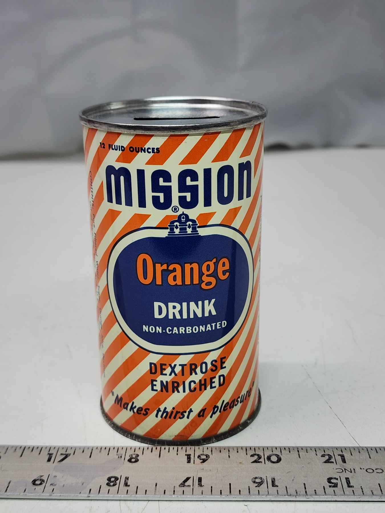 Mission Orange advertising piggy bank - Schmalz Auctions