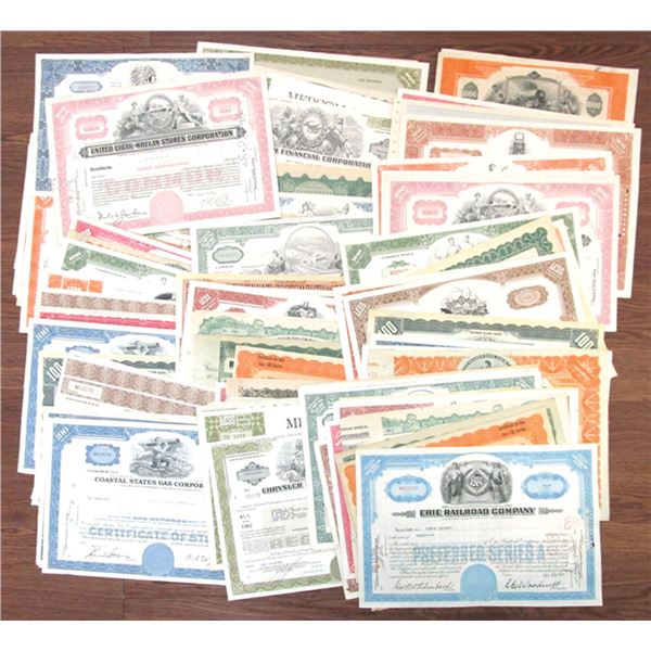 Miscellaneous Assortment Of Ic Stock And Bond Certificates Archives