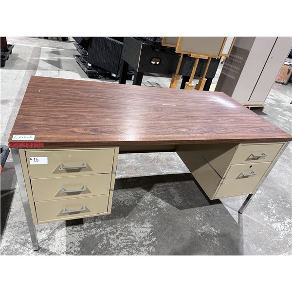 Double Pedestal Office Desk - 60 X 30 X 30