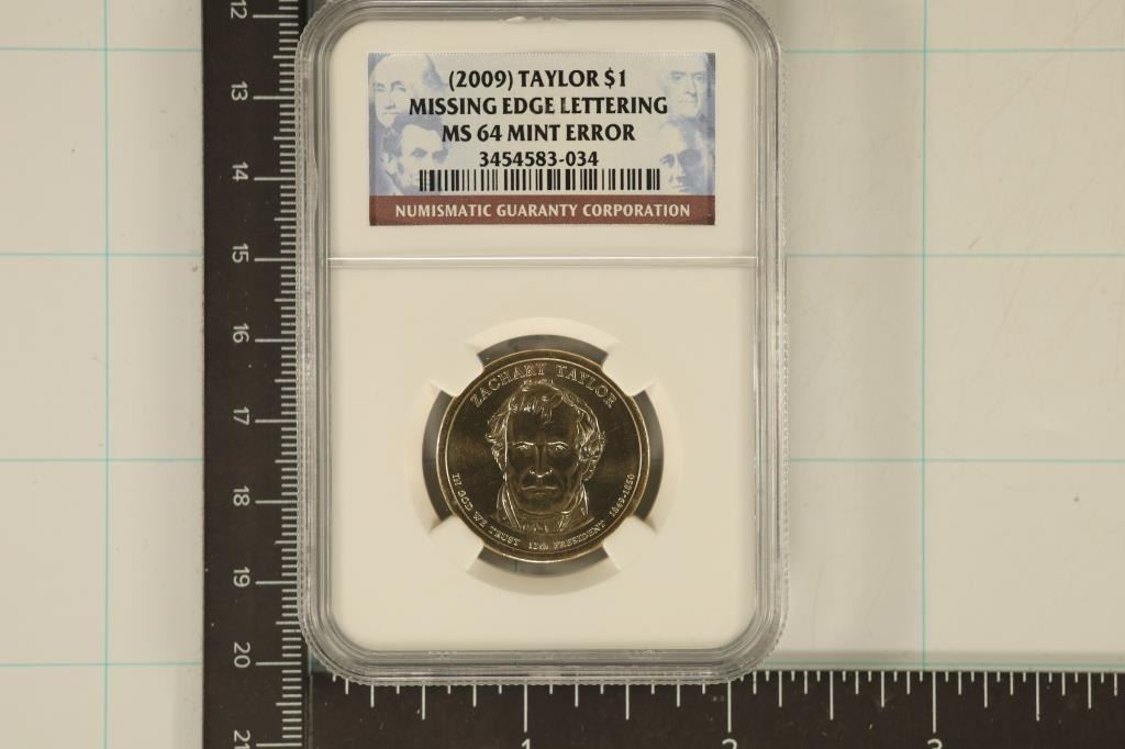 ERROR 2009 MISSING EDGE LETTERING PRESIDENTIAL US