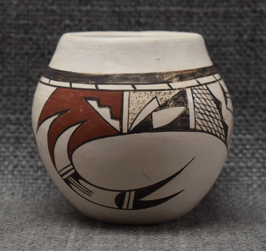 HOPI INDIAN POTTERY BOWL BY JOY NAVASIE