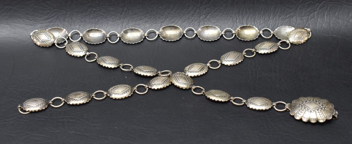 NAVAJO INDIAN SILVER LINK BELT