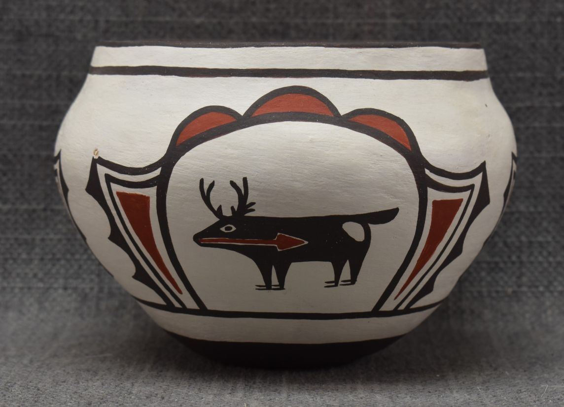 ZUNI INDIAN POTTERY BOWL BY NELLIE BICA