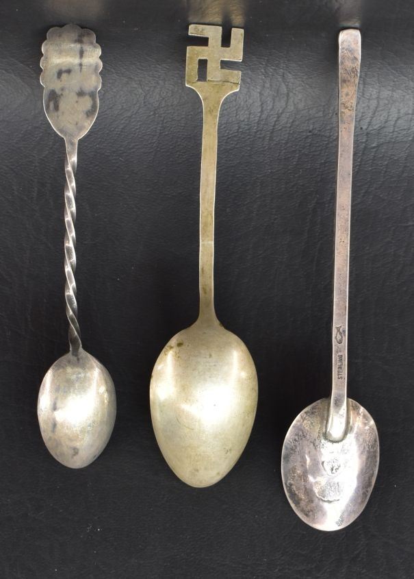 THREE NAVAJO INDIAN STERLING SILVER SPOONS