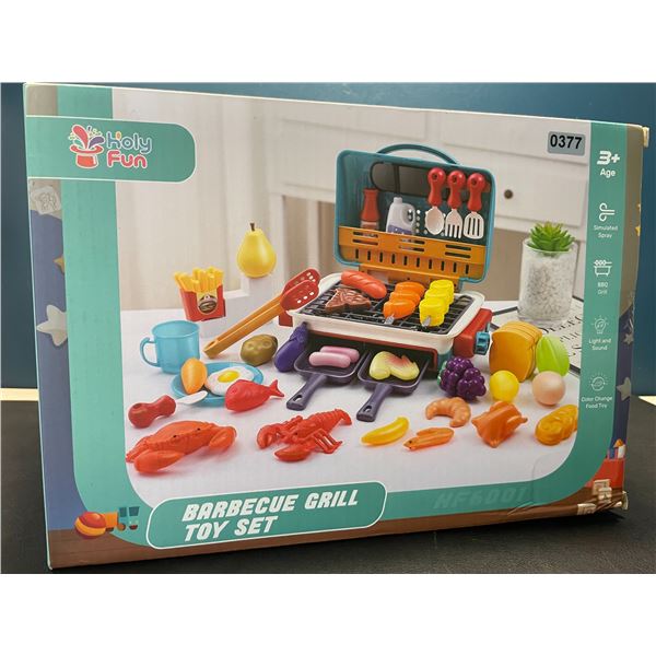 Lot of 1 Barbecue Grill Toy Set w/ Assorted Plastic Foods for Kids ...