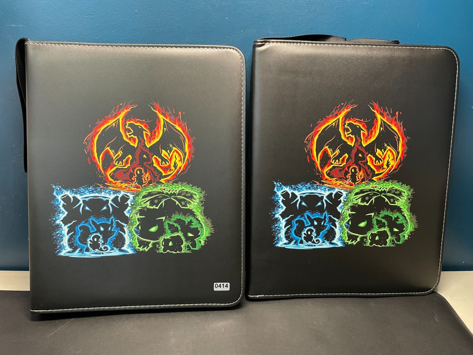 Lot of 2 Leather Pokemon Premium Card Binders - Holds 900 Cards per ...