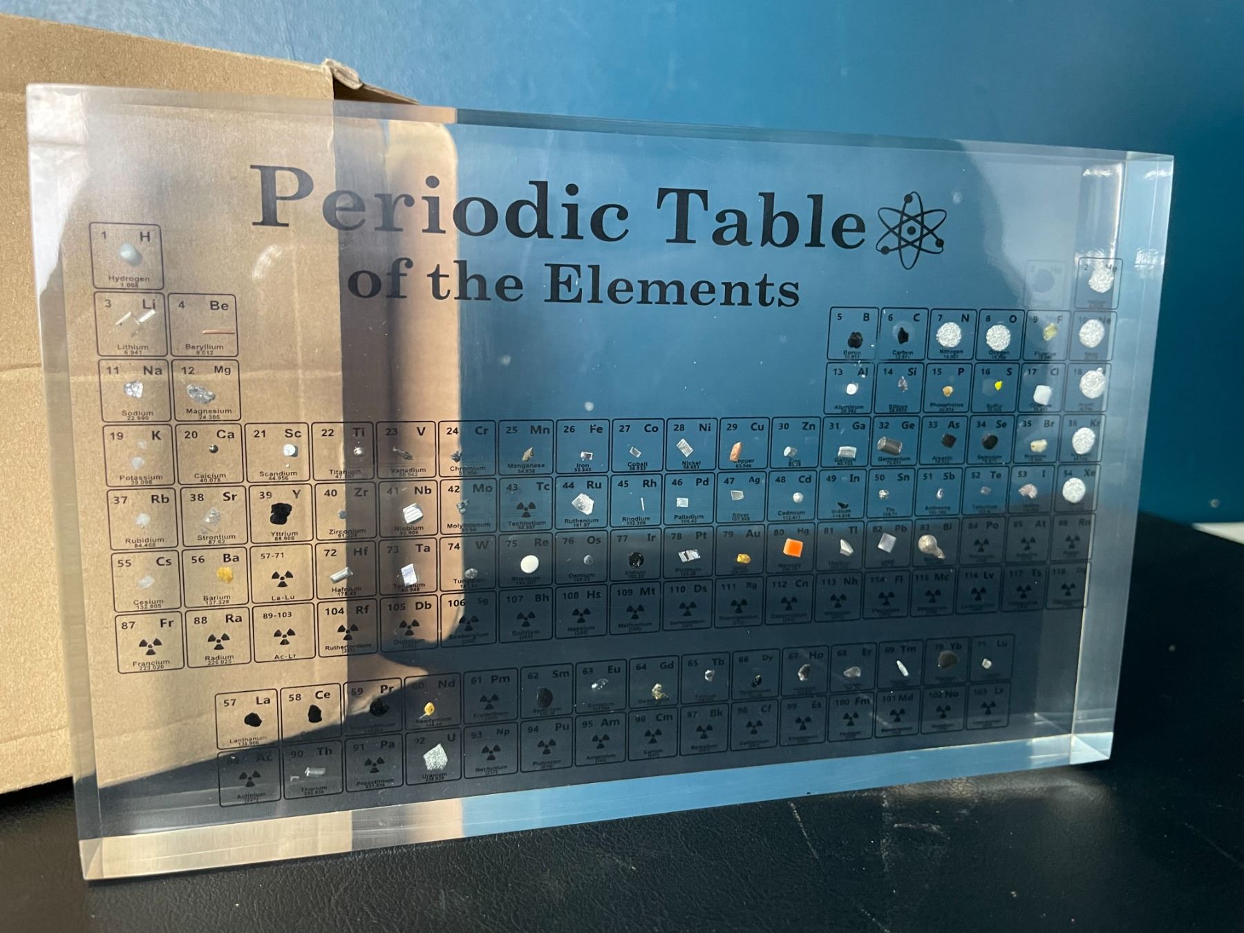 Lot of 1 Periodic Table of The Elements Display Piece