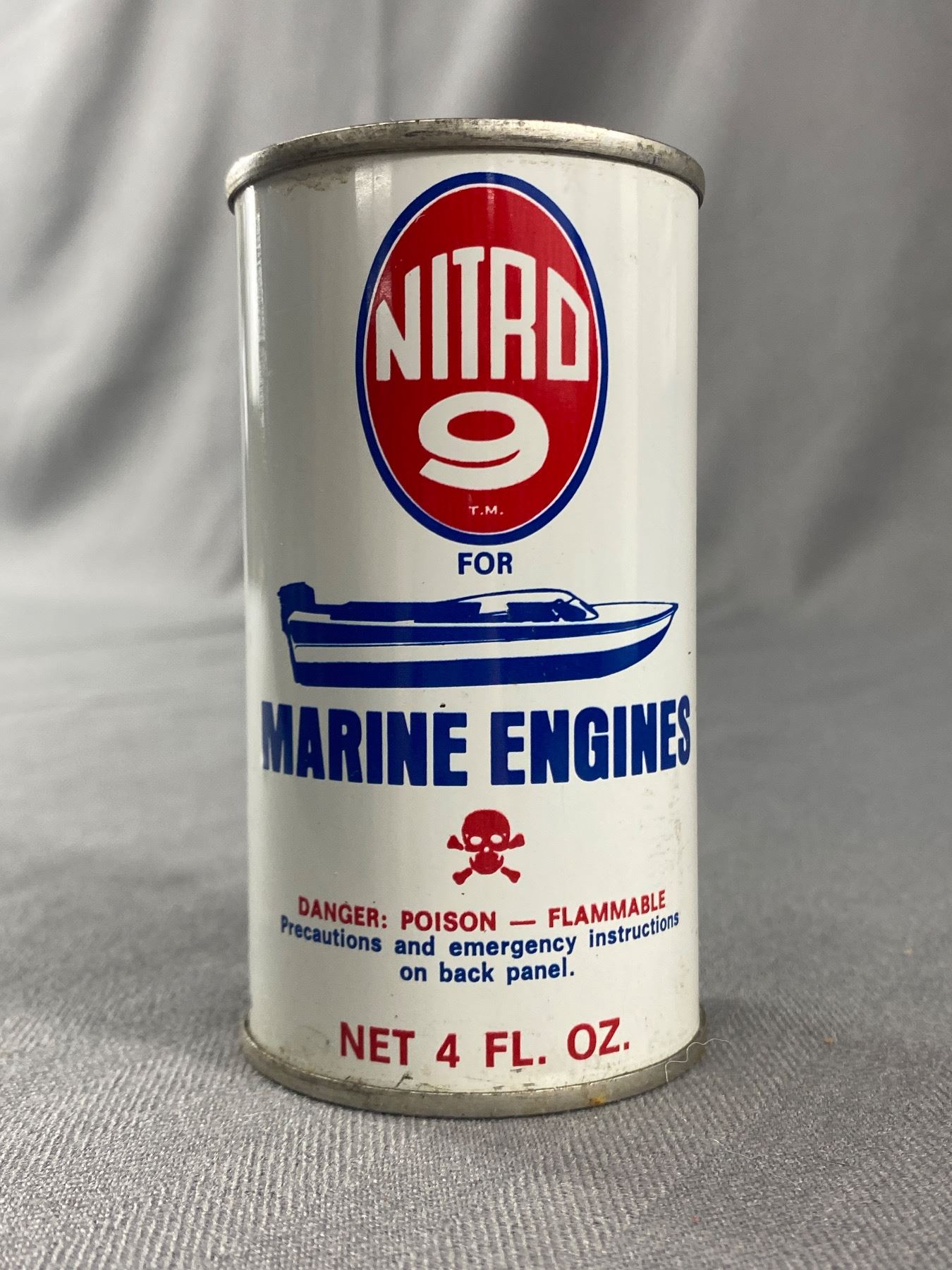 Nitro9 - 4oz Marine Engine Oil w/ Boat Full- N.O.S