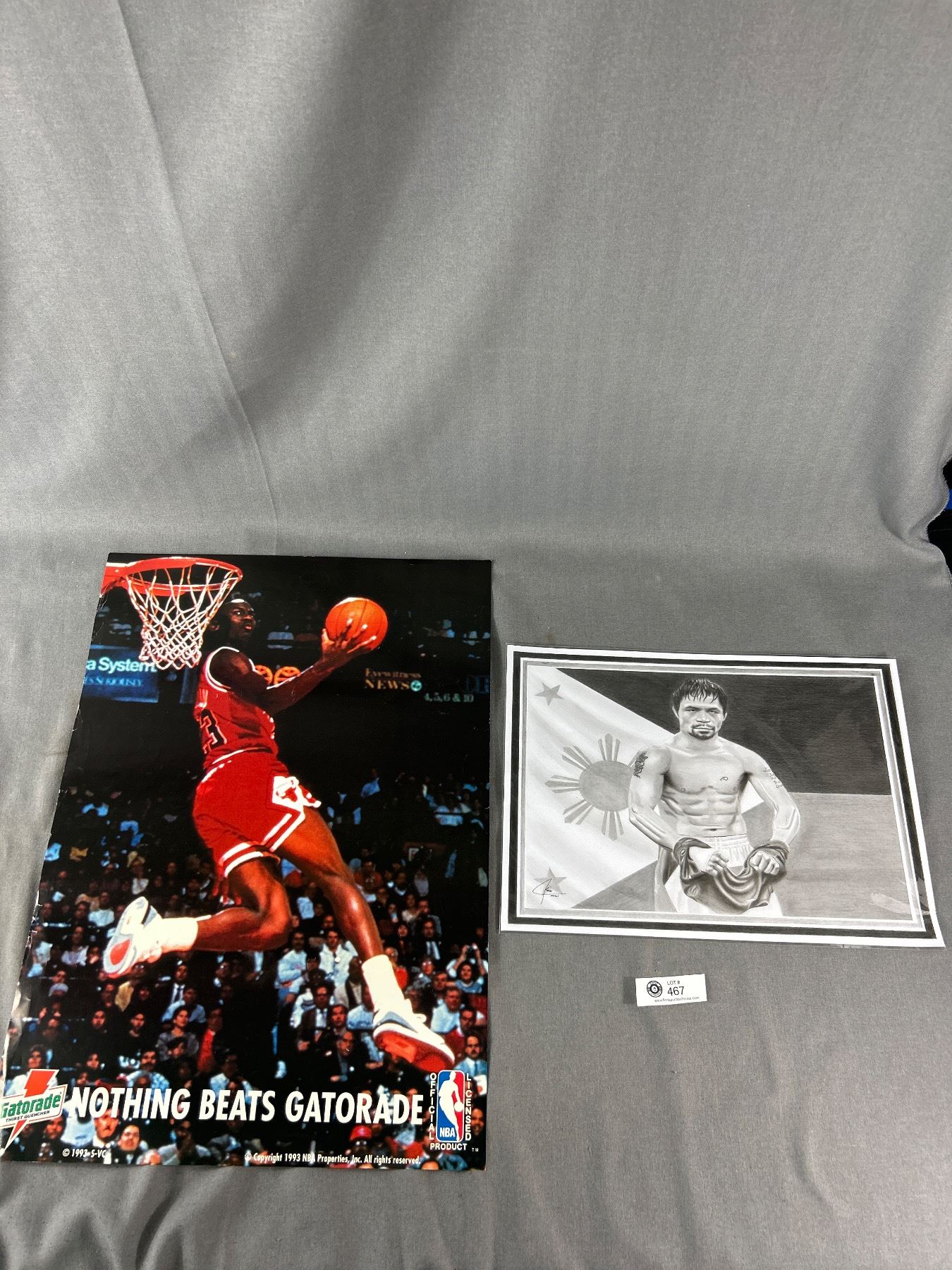 1993 Gatorade Michael Jordan Poster + Manny Pacquiao Poster