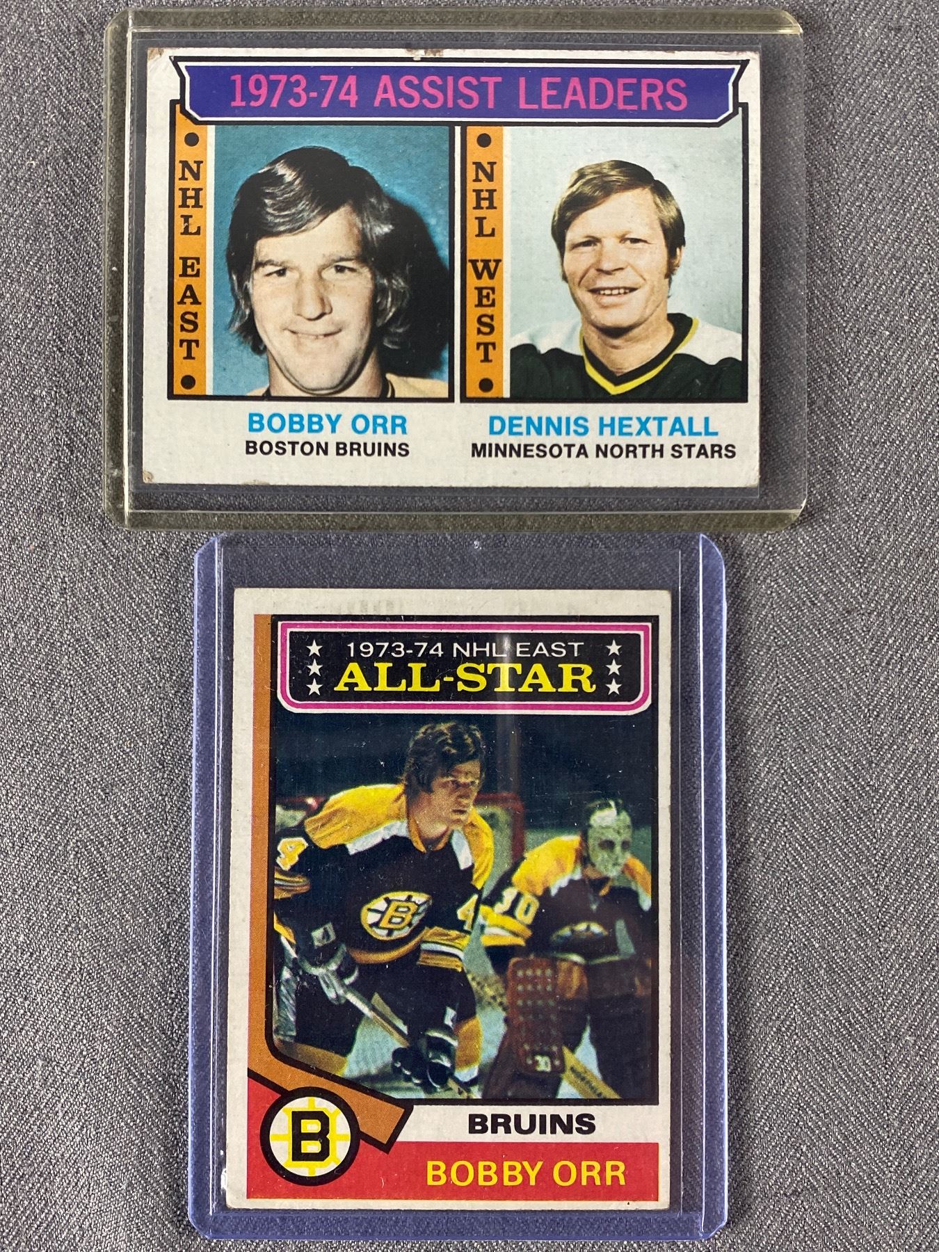 1973-74 Topps Bobby Orr All-Star & Assist Leaders Bobby Orr And Dennis ...