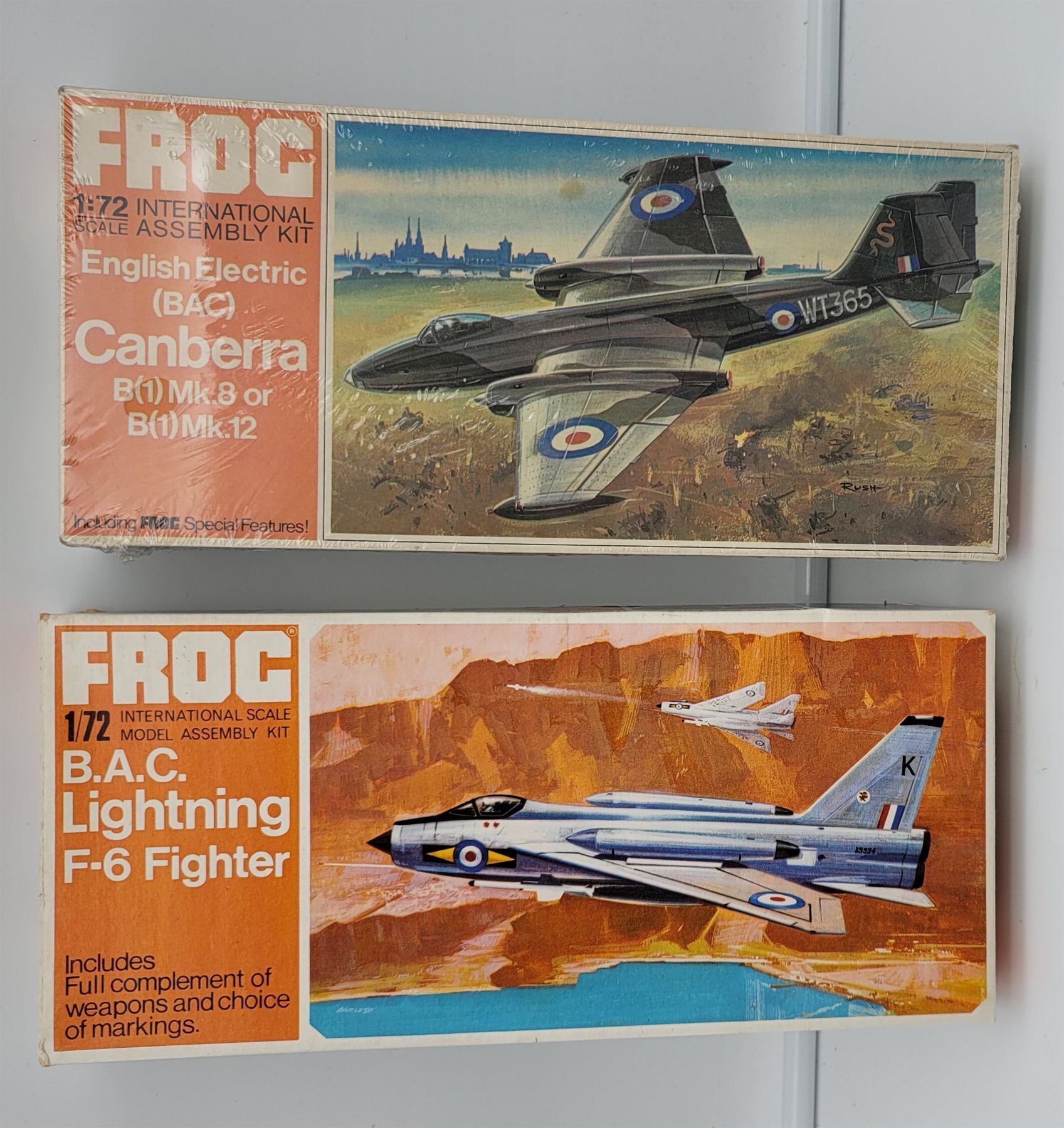 Frog Model Kits BAC Canberra Mk. 8 & BAC Lightning F6 Fighter 1/72 ...